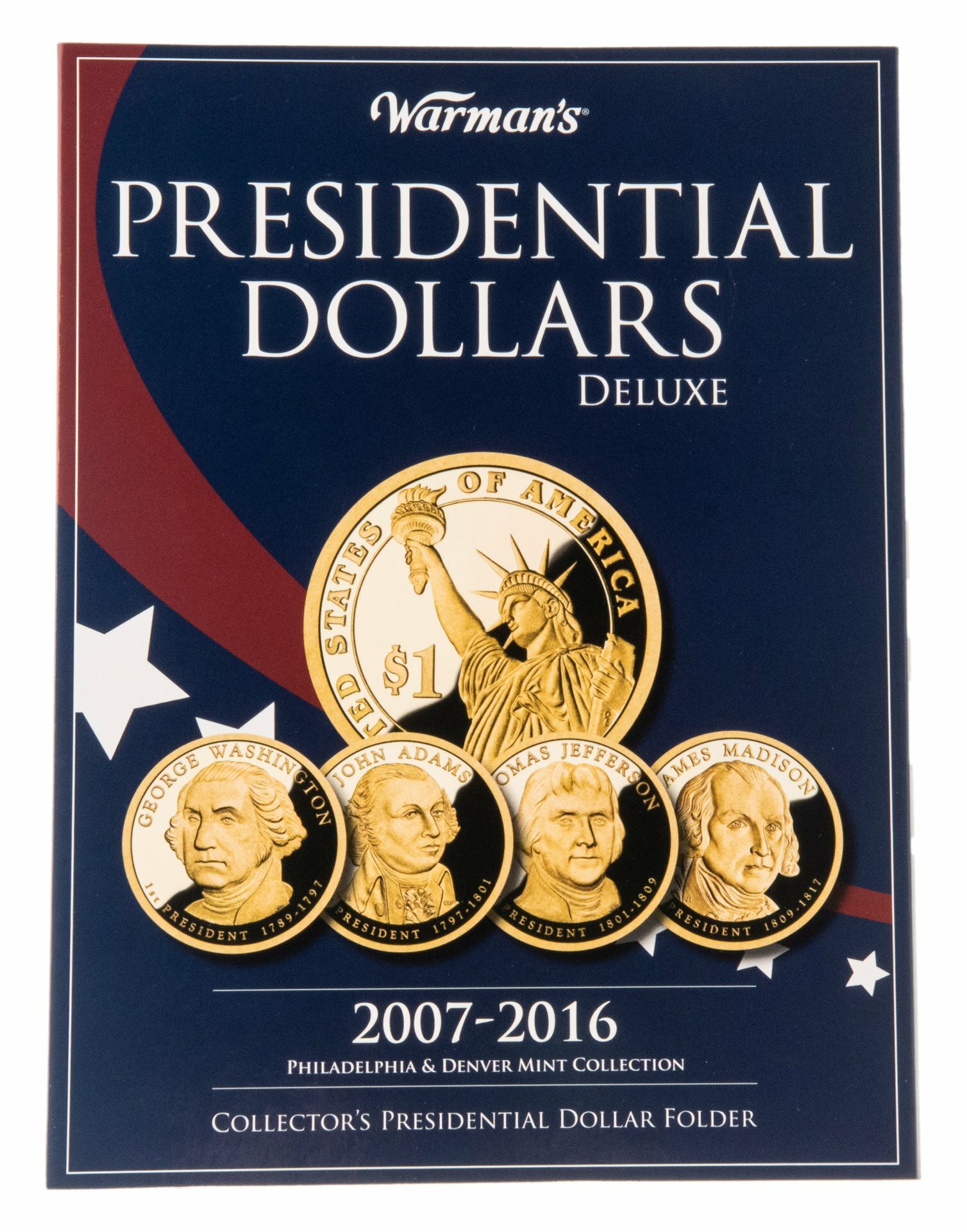Альбом для однодолларовых монет серии "Президенты США" на два двора "P" и "D" 2007-2016