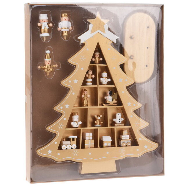 Сувенирная елка с игрушками Julemoro 31 см, бежевая, Koopman, GR9002290