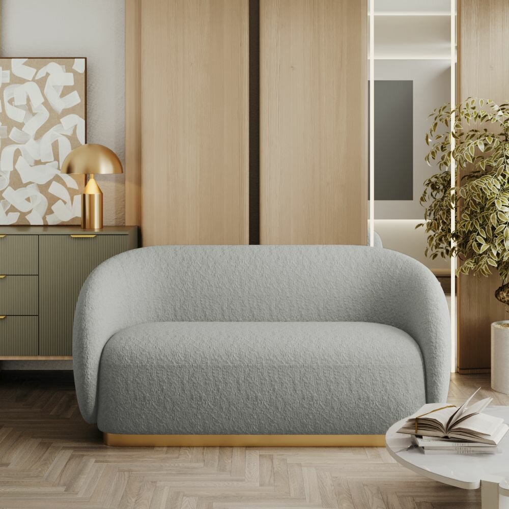 Диван в современном стиле ZAFFIRO прямой 142 см BRAVO ARBEN цвет STEEL