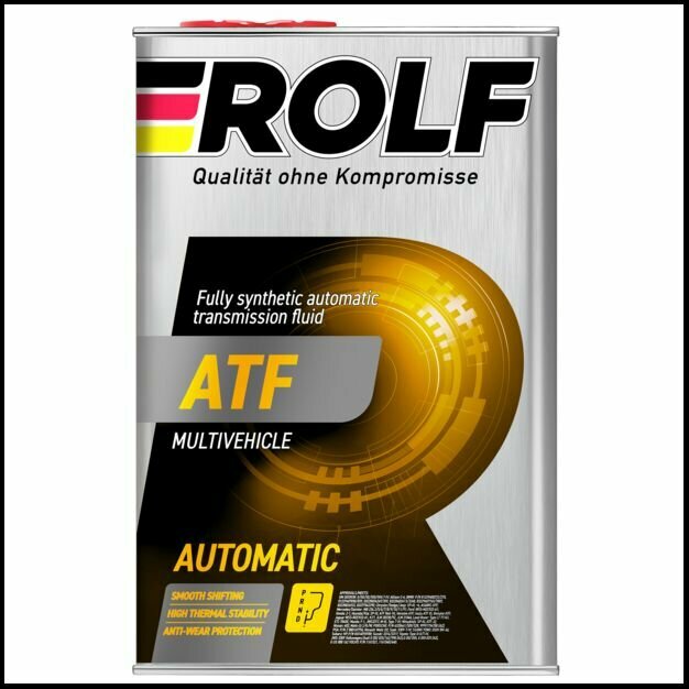 Масло трансмиссионное ROLF ATF Multivehicle 1л, жидкость для автоматических трансмиссий, (металл) 322287
