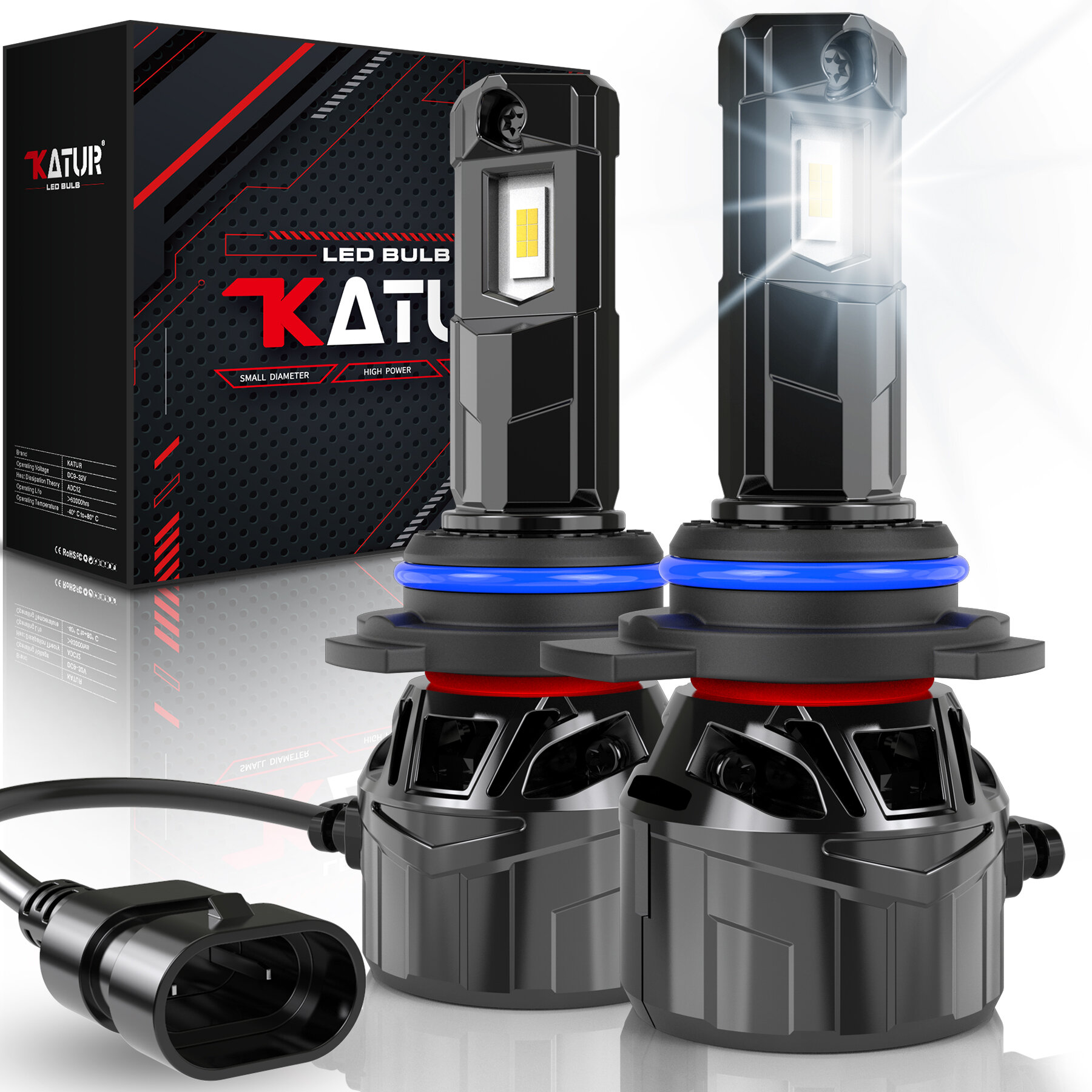 Светодиодные фары HIR2 120W 30000LM 9012 Светодиодные лампы 6000K ксеноновый белый Canbus 9012 HIR2,2шт