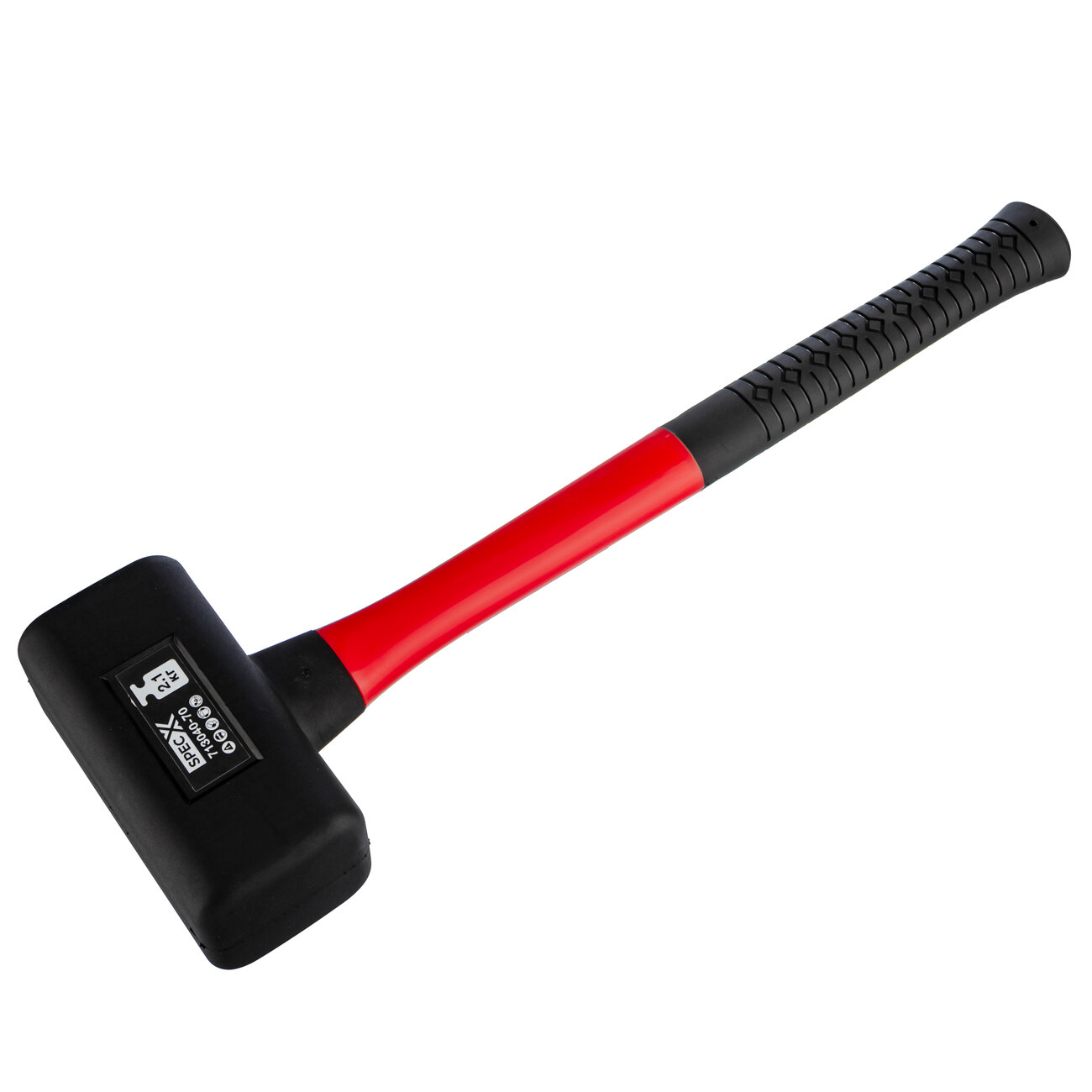 SpecX 713040-70 Кувалда резиновая, без отдачи, 2,1 кг, фибергласовая рукоятка 480 мм