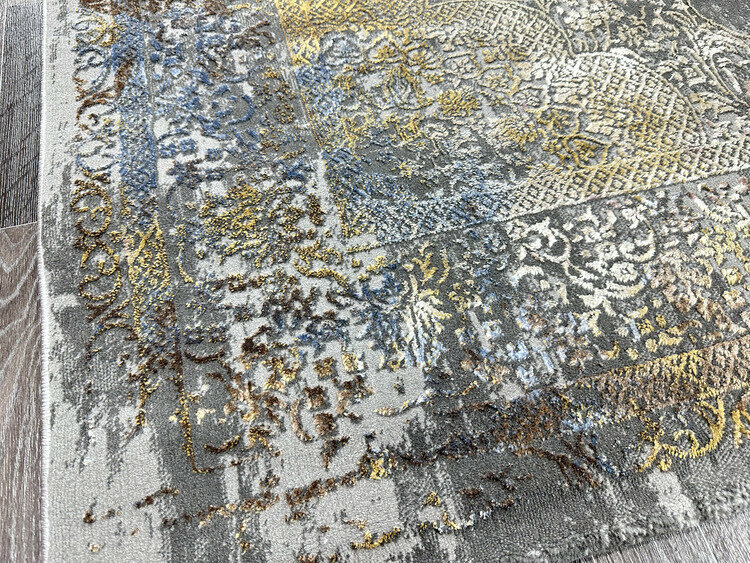 Ковер, Прямой, Серый, Золотистый, Бежевый, Синий, Коричневый, Классический, Винтажный, на пол, в гостиную, спальню, в ассортименте (80 см. на 150 см.)