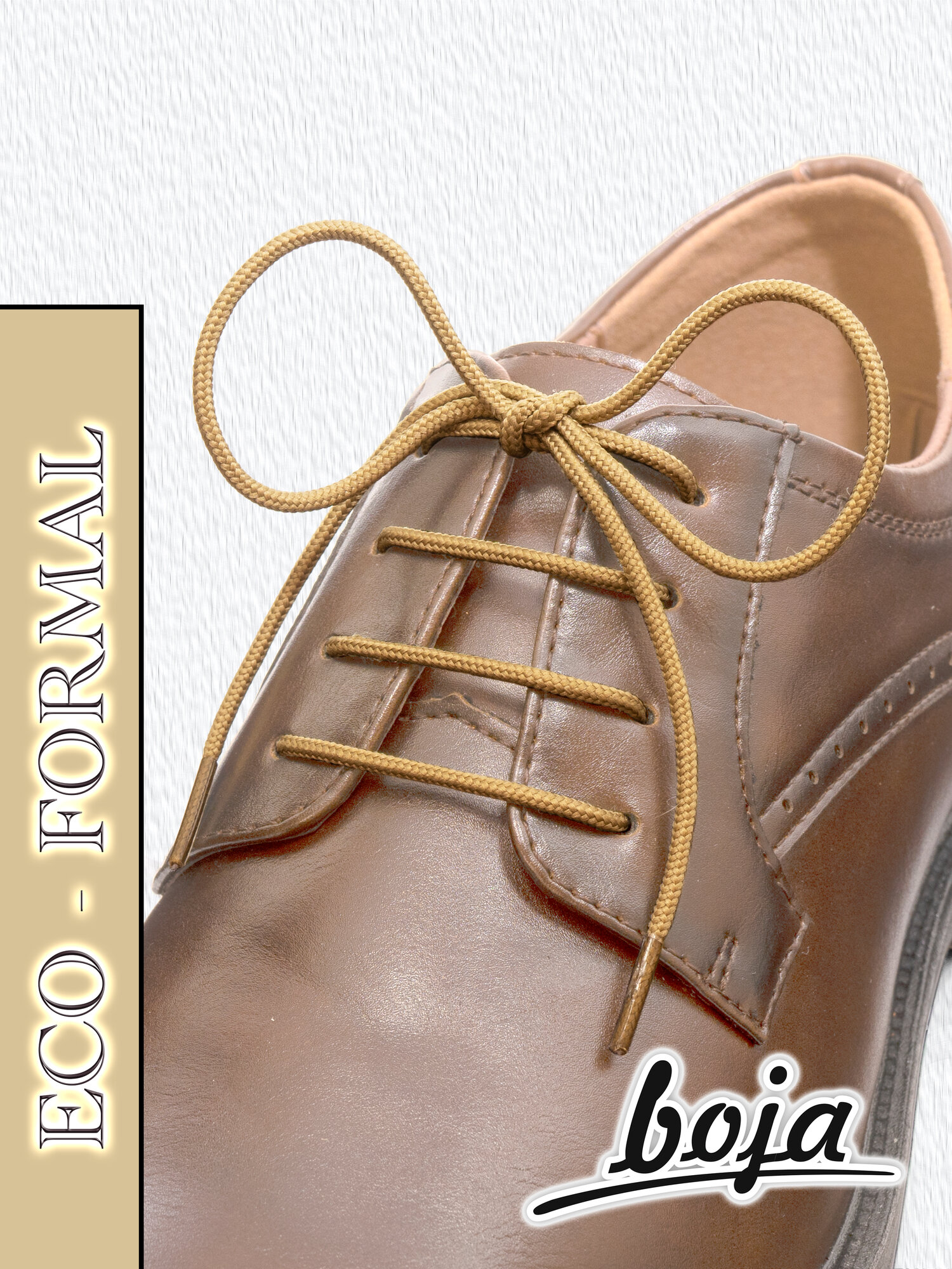 Шнурки для обуви BOJA (ЭКО), для туфель бежевые; круглые; тонкие 2 мм; 70 см, НЕ эластичные; НЕ резиновые; НЕ силиконовые; без фиксаторов