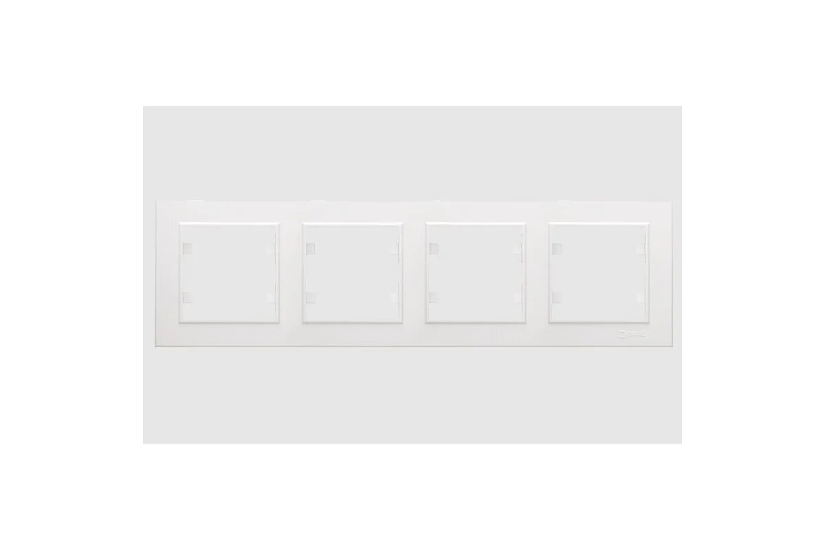 MAKEL Karea горизонтальная 4-модульная рамка белого цвета 56001704 для электрических щитов