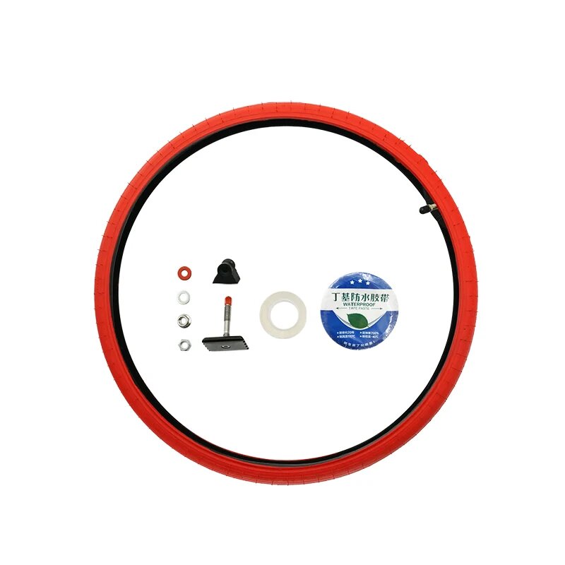 Мотоцикл для грязи, маленькая красная шина для предотвращения проколотых шин, лесное поле, специальная внутренняя трубчатая шина низкого давления Красный, rear 18