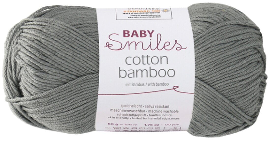 Cotton Bamboo /Коттон Бамбу/ пряжа Schachenmayr Baby Smiles, MEZ, 9807370 (01098, anthrazit (антрацит), серый)