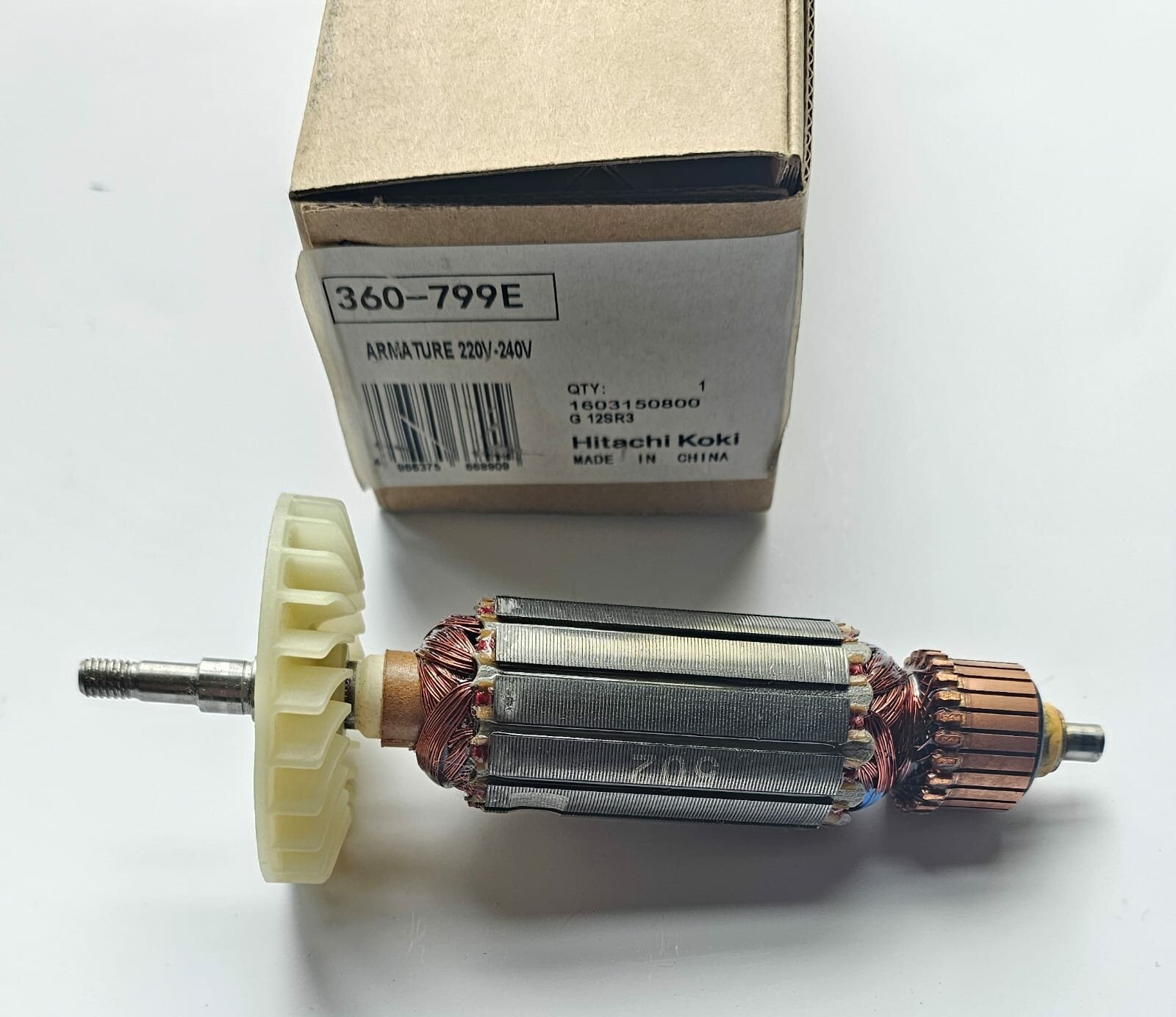 Ротор (Якорь) 220V-240V для болгарки (УШМ) HITACHI G12SR3, G13SR3, G10SR3 оригинал (360-799E)