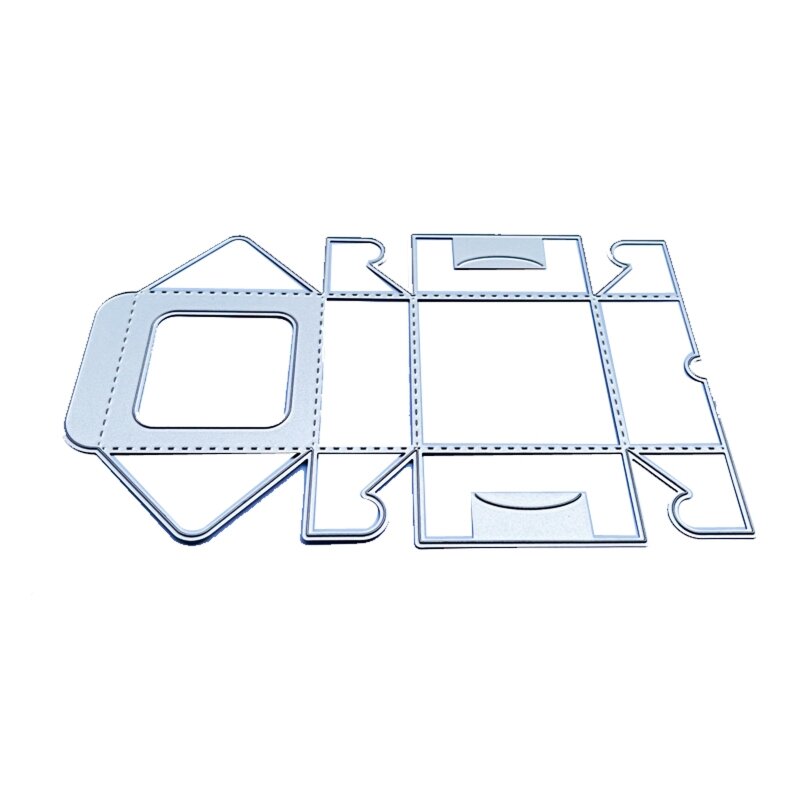 3D Hollow Square Candy Gift Box Metal Cutting Dies Stencil DIY Folding for Case Embossing Die Cuts Scrapbooking Template