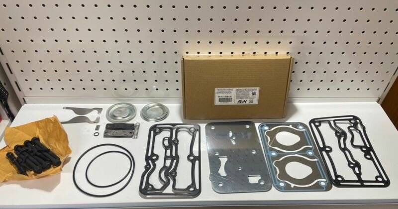 Ремонтный комплект компрессора VOLVO FH FM RENAULT PREMIUM [плита, прокладки, болты, заглушки, клапана, смазка] вольво