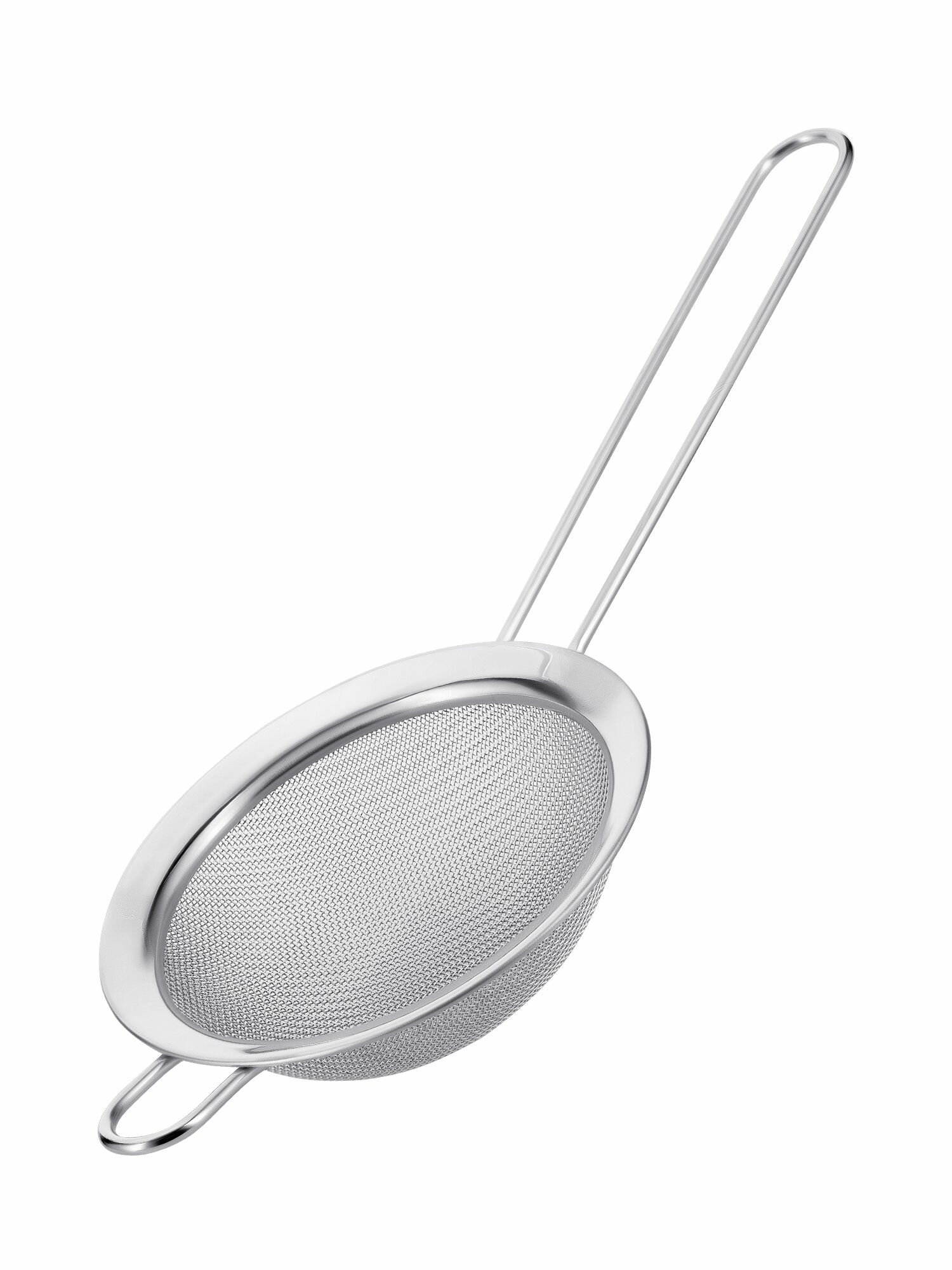 Сито для процеживания муки и песка на кухню металлическое 12 см Linea PRONTO, сетка для промывания макарон и риса из нержавеющей стали