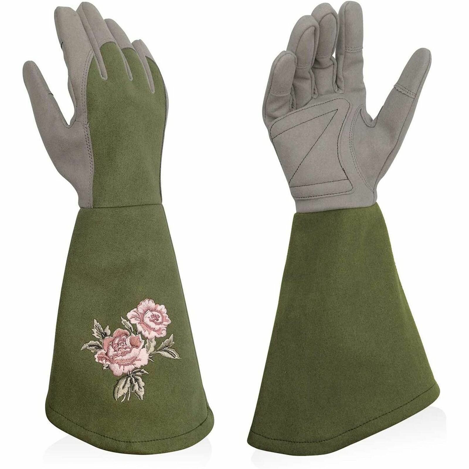 Перчатки для обрезки роз с вышивкой садоводство