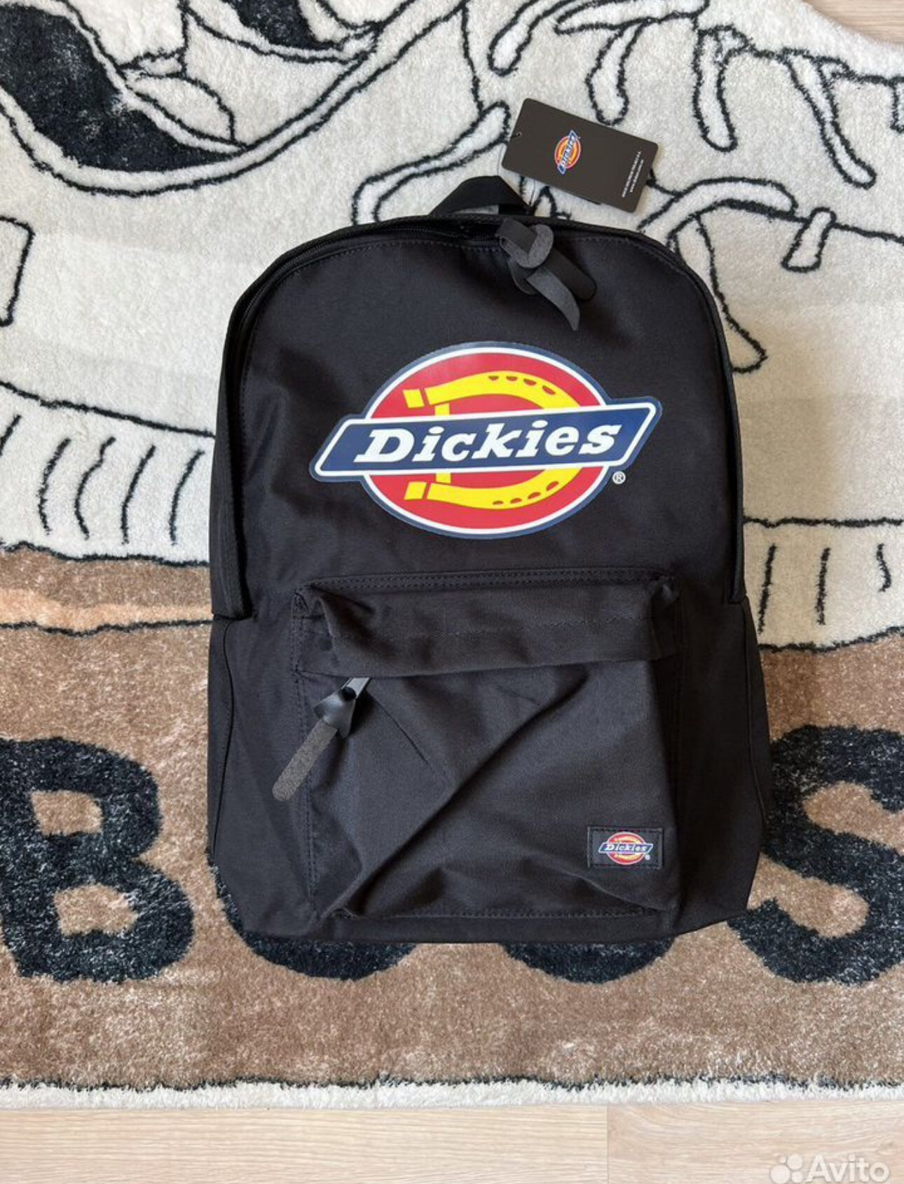 Рюкзак Dickies Red Logo Черный, Большой, Для учебы, мужской и женский