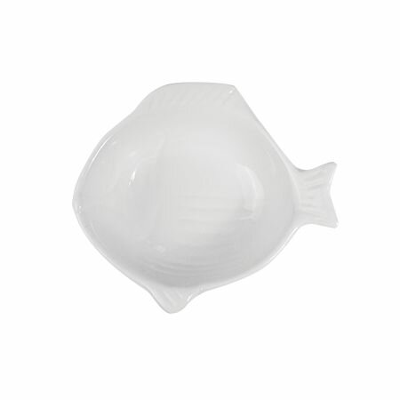 Блюдо-рыба д/компл. "Кунстверк", фарфор, D-95, H-24, L-97, B-70мм, белый