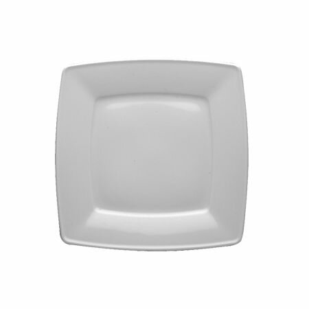 Тарелка квадратная "Виктория", фарфор, , H-3, L-32, B-32см, белый