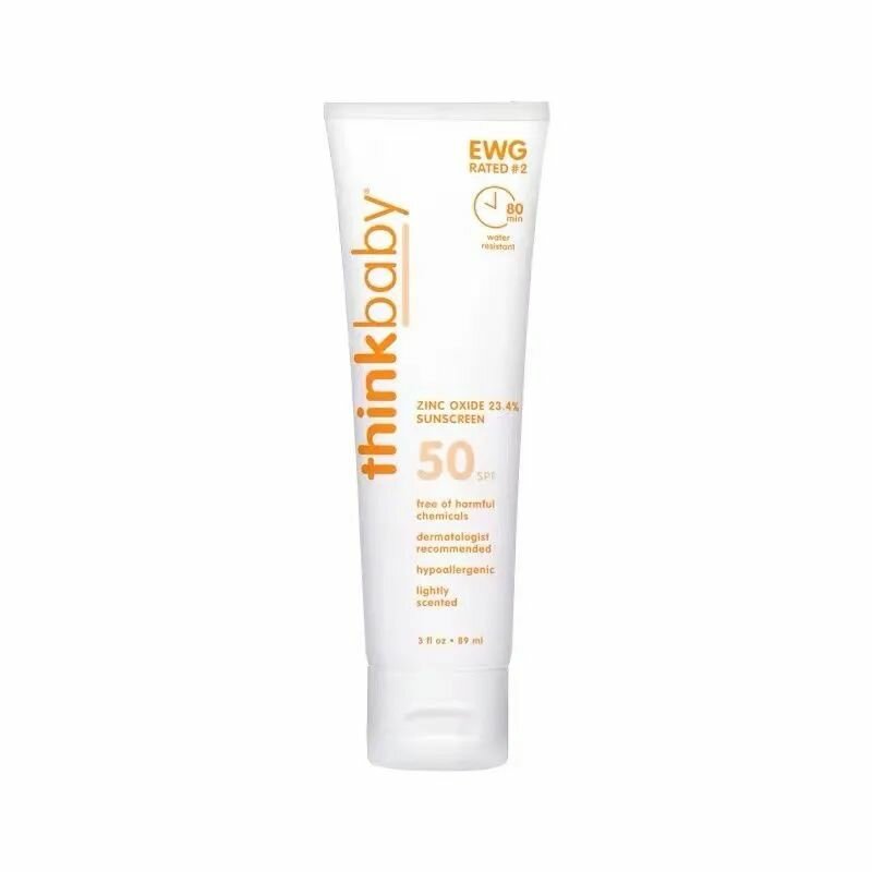 Think , Thinkbaby , солнцезащитный крем SPF 50 + для кожи лица рук ног тела детский , защита от солнца , натуральный увлажняющий дневной уход , 89 мл