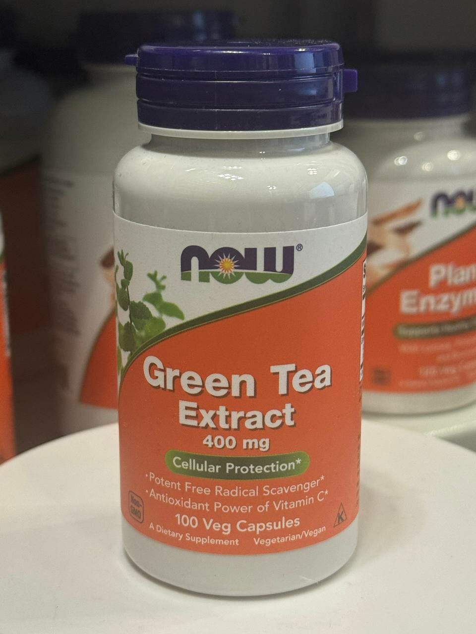 NOW Green Tea Extract 400 mg - Экстракт зелёного чая, 100 капсул
