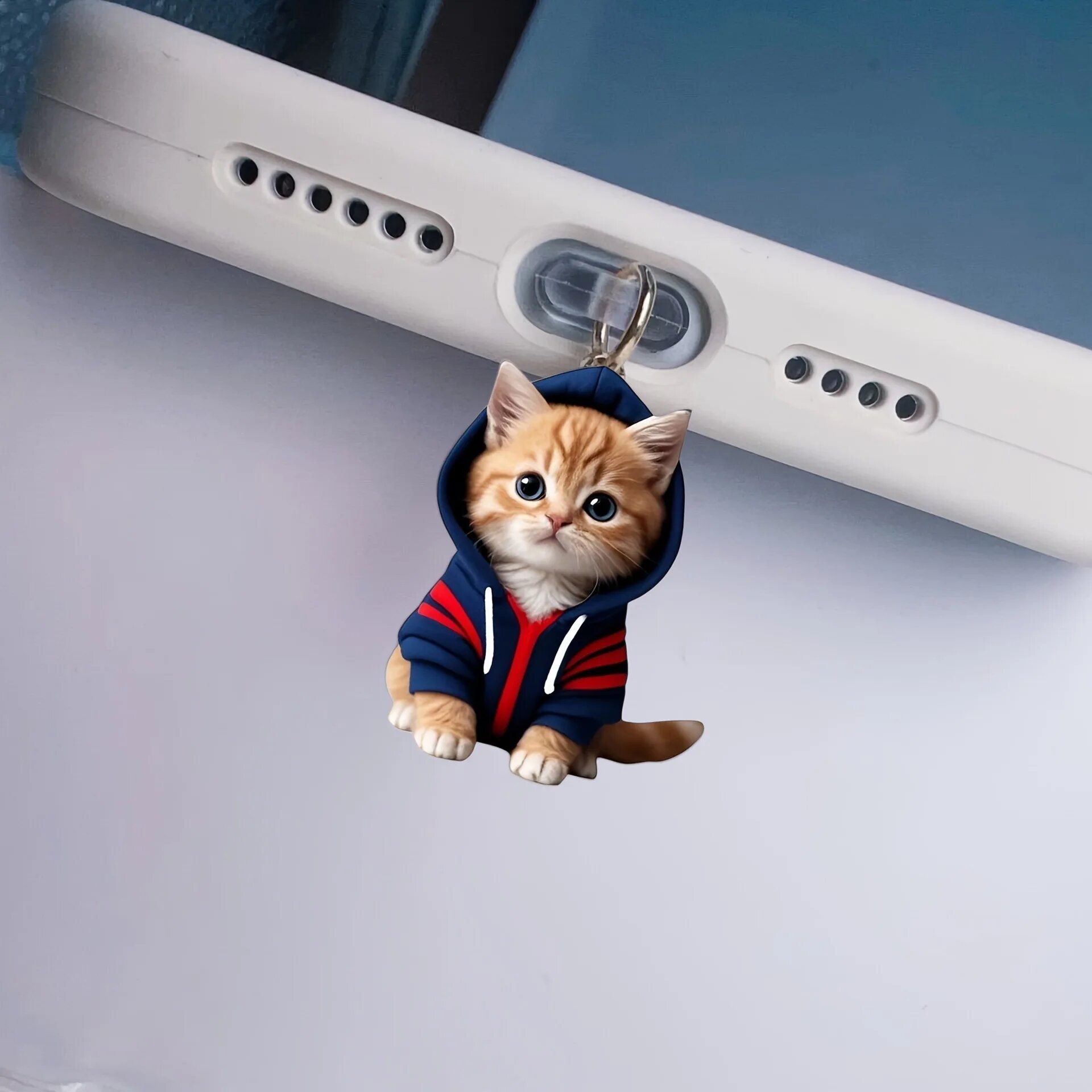 Пылезащитная заглушка Type-C, долговечная акриловая подвесная подвеска для телефона, милое украшение для телефона, пылезащитная заглушка для телефона с мультяшным котом для подарка Samsung Style 1-For Type-c