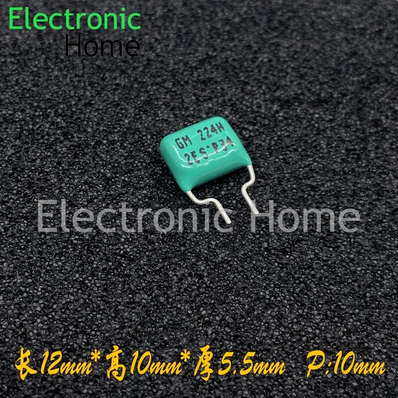 10 шт./лот SHINYEI CBB 224 220nf 0,22 мкФ 250 В медный контакт высокочастотный пленочный конденсатор 250 В 224 м 12x10x5,5 P10 мм