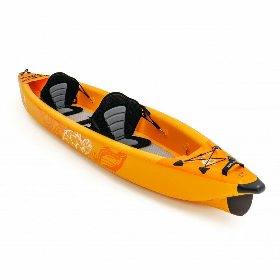 Надувной каяк двухместный Blau See Turtle-2, грузоподъемность до 240 С веслами