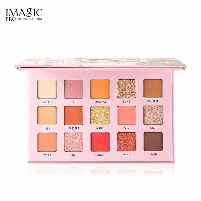 Тени для век IMAGIC Pro нюдовые яркие с блестками