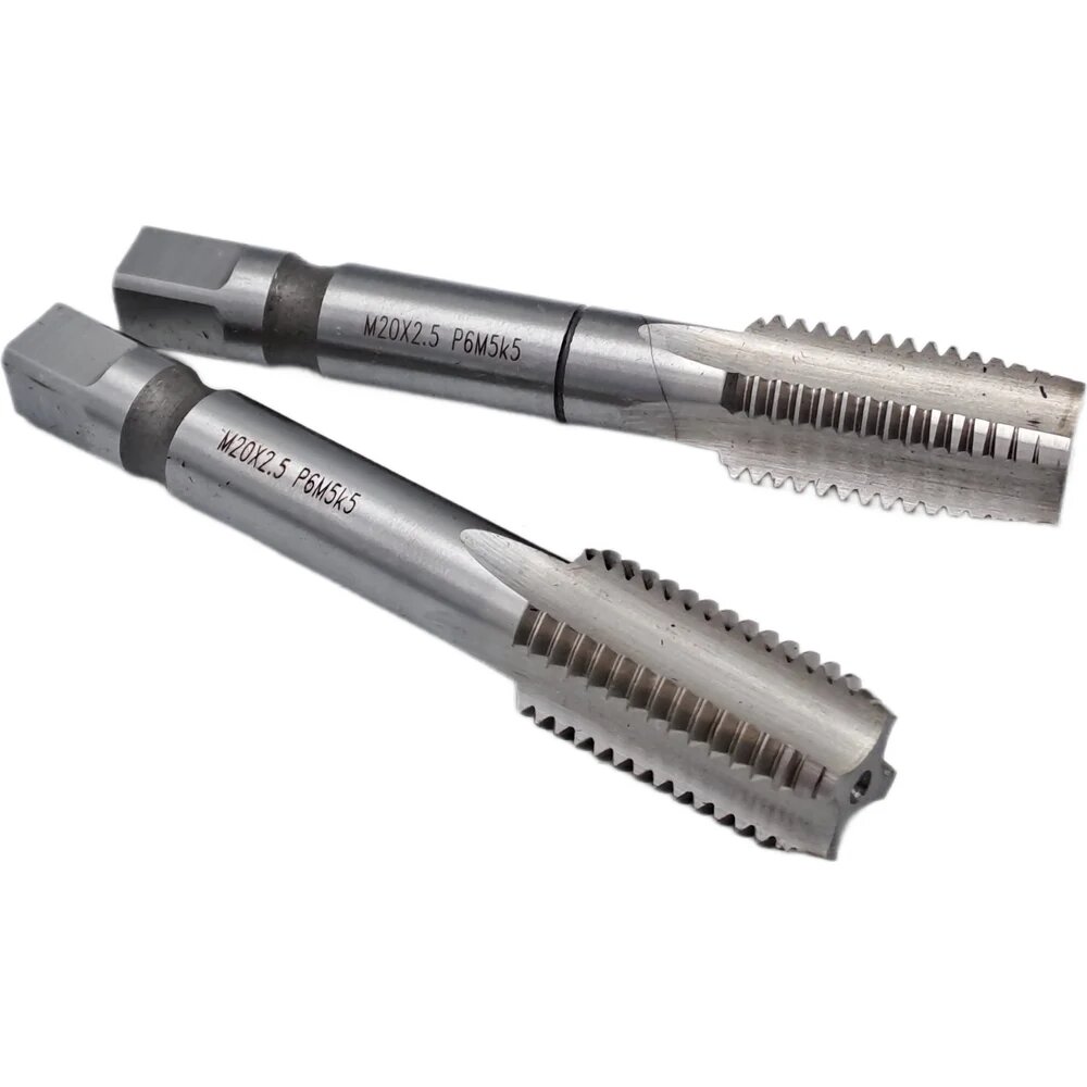 Метчик TORNERI машинно-ручной М20x2.5 комплект из 2-х штук Р6М5К5 042139, из более, использованием станков