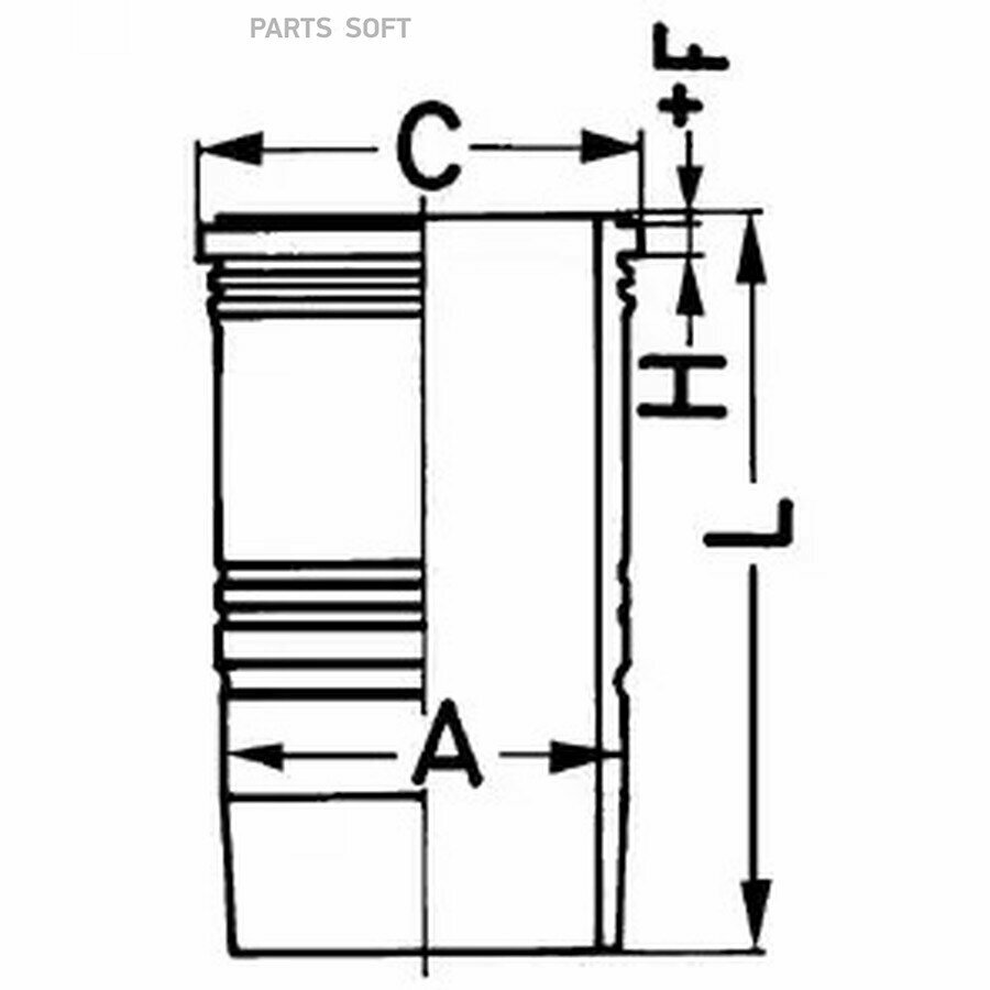 Гильза мокрая MAN D2865/2866/2876 d128.0 STD (51.01201.0468) (без упло от официального дистрибьютора, KOLBENSCHMIDT, артикул 89186110
