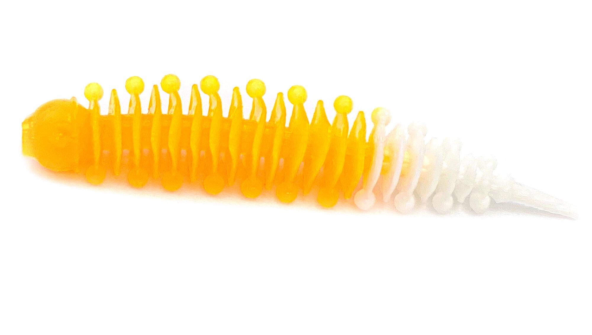 Силиконовые приманки для рыбалки BORODA BAITS AYRA XL, оранжевый-белый, сыр / Форелевые приманки