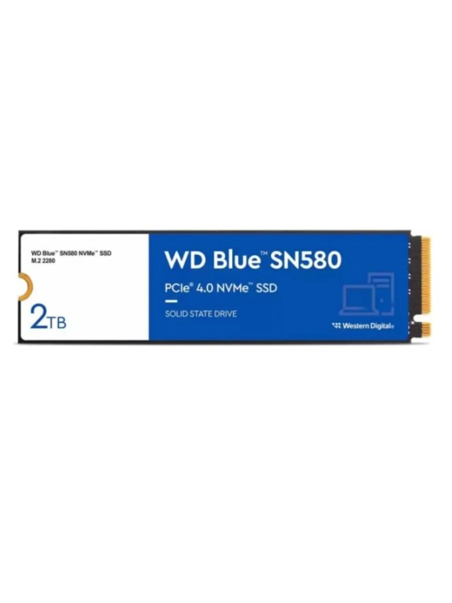 2 ТБ M.2 NVMe накопитель Blue SN580 WDS200T3B0E - PCIe 4.0
