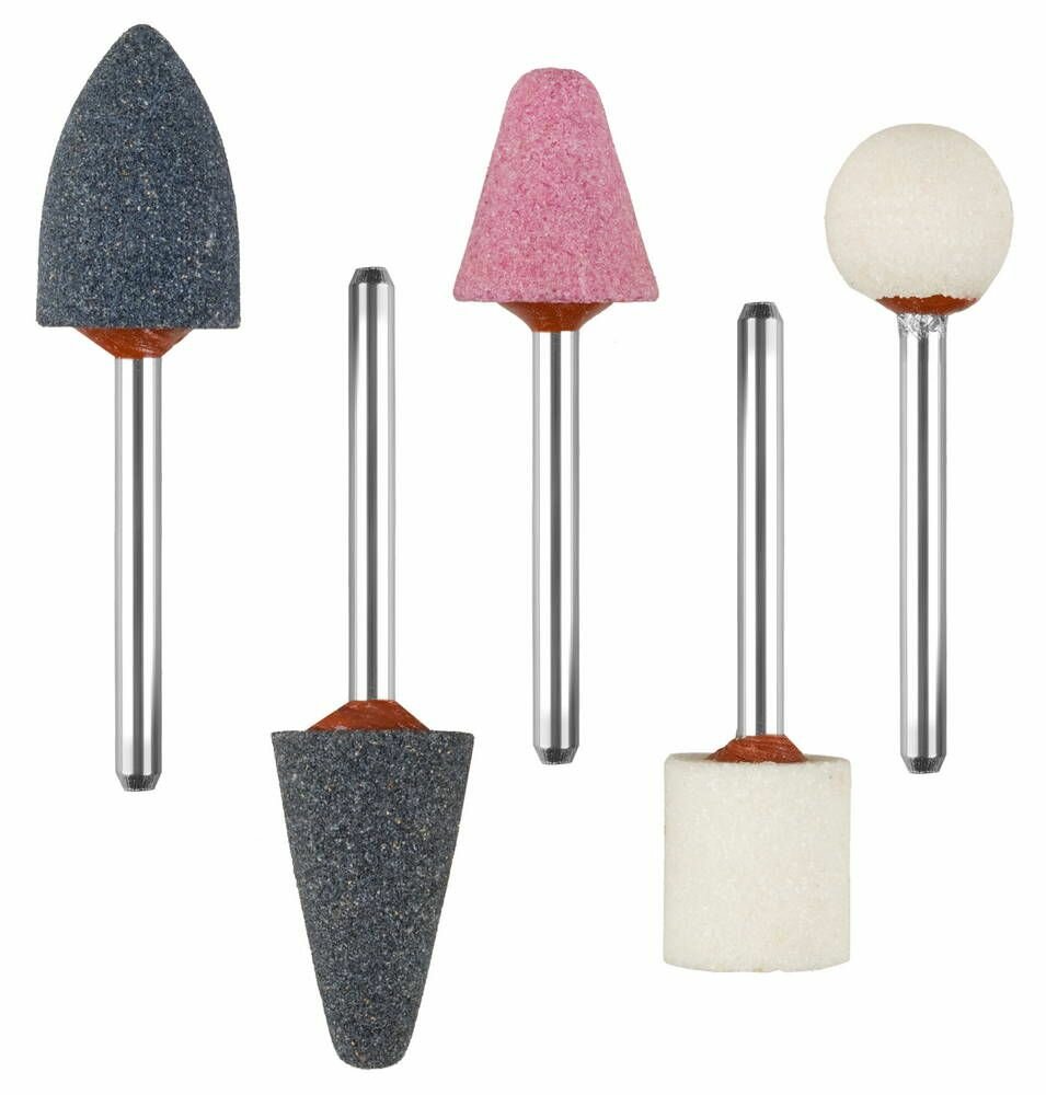 Набор абразивных шарошек ЗУБР, 5 шт, хвостовик d 3.2 мм, мининасадки 35992-H5