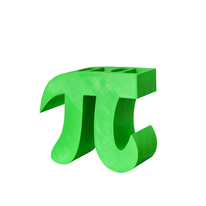 Подставка для ручек и карандашей с символом числа Пи, пластиковая подставка для ручек, настольный органайзер, креативный аксессуар для стола в математической тематике для офиса, учебы или дома, многофункциональный декор для хранения канцелярских прин
