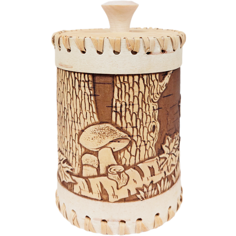 Туесок из бересты ручной работы "Осень" 400мл.