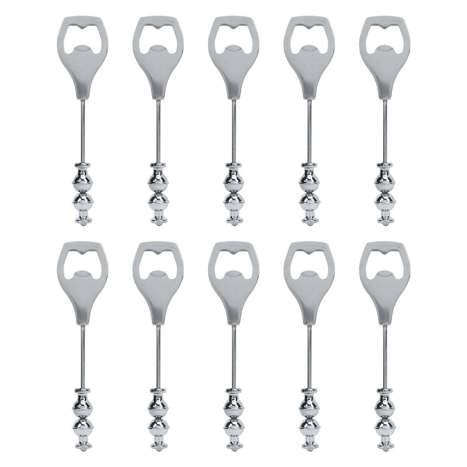 Набор из 10 шт. открывалок для пива из нержавеющей стали, декоративные открывалки для бутылок с бусинами для вечеринок, барных аксессуаров