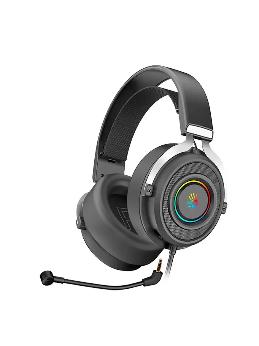Гарнитура A4Tech G535P 4PIN+USB/BLACK+SILVER, Черно-серебристый