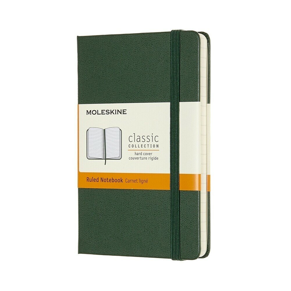 Блокнот Classic Pocket, 96 листов, в линейку, 9 х 14 см, зеленый