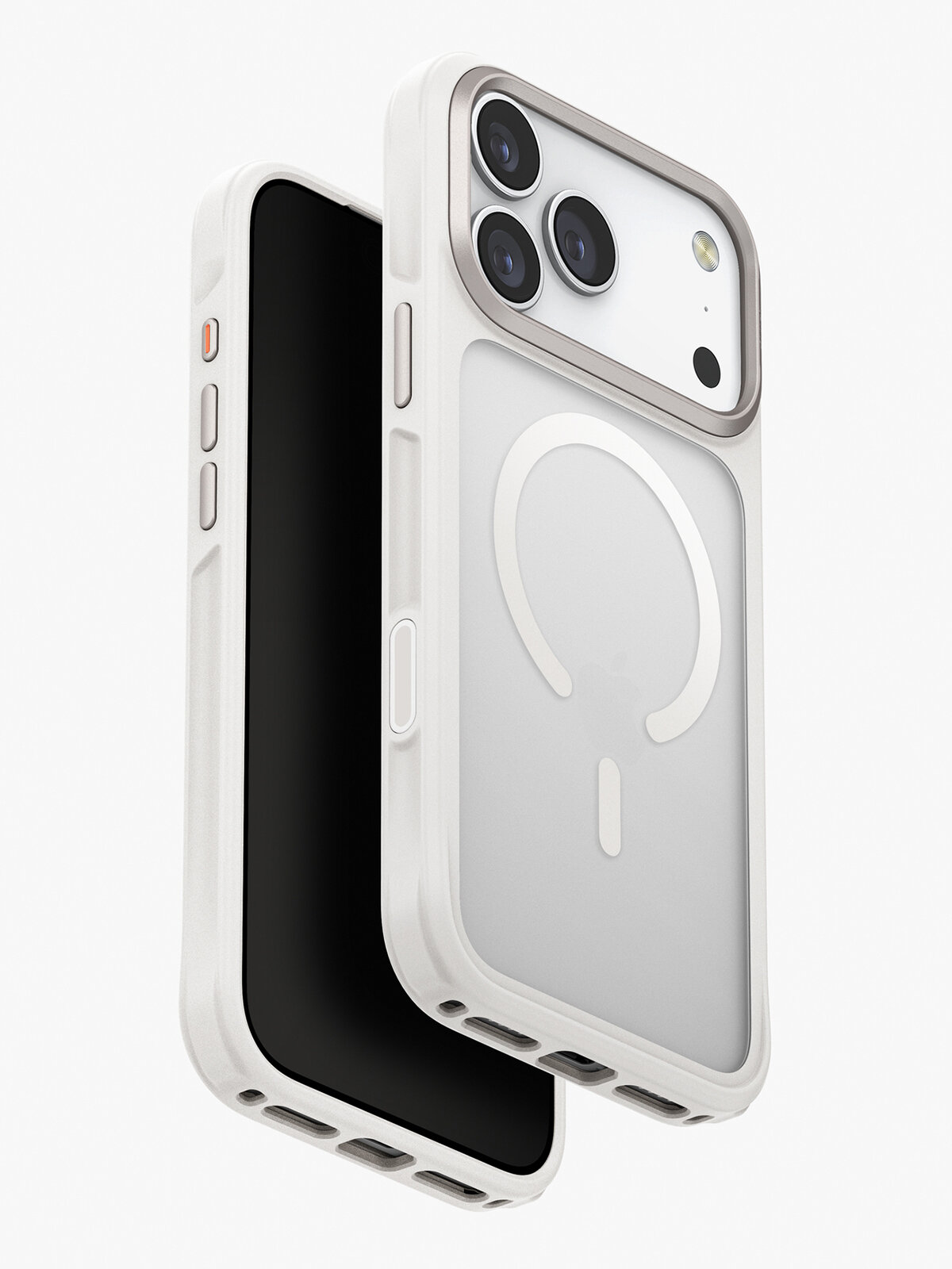 Чехол Uniq на iPhone 17 Pro Max, Veren с магнитами MagSafe, с усиленной защитой ShockProof, белый