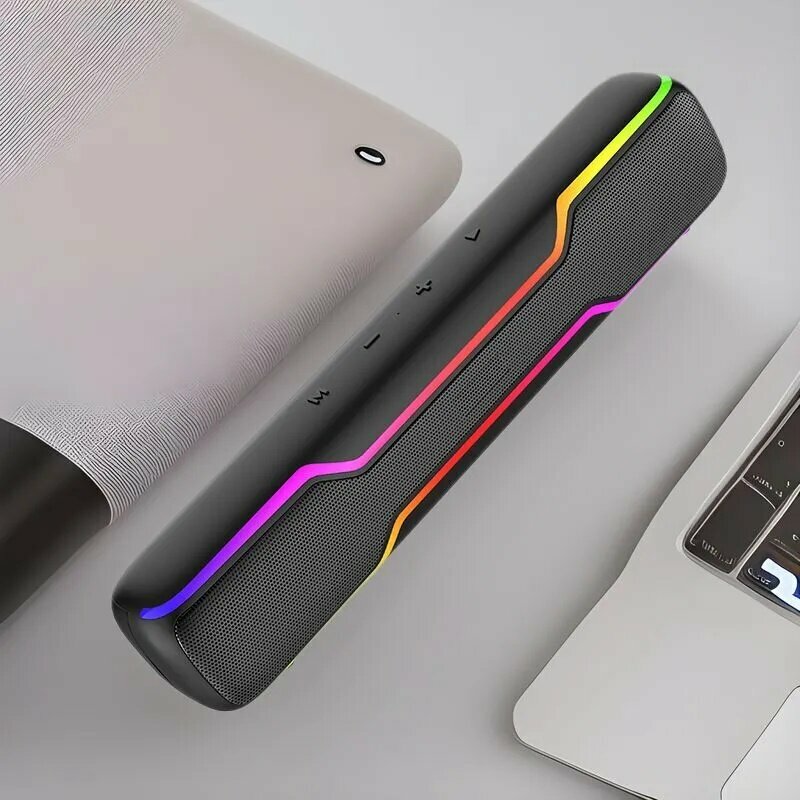 Игровой блютуз саундбар колонка для ноутбука и ПК 20 Вт AUX Bluetooth 5.3