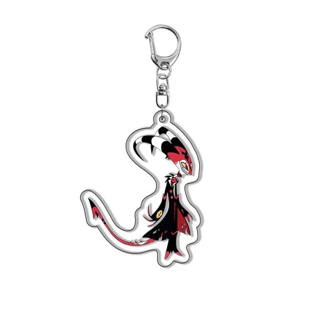 Брелок из акрила с изображением милой мультяшной аниме-фигурки из H-Hazbin Hotels, подвеска для рюкзака, брелок с Вэгги и Аластором, подарок для фанатов, llaveros