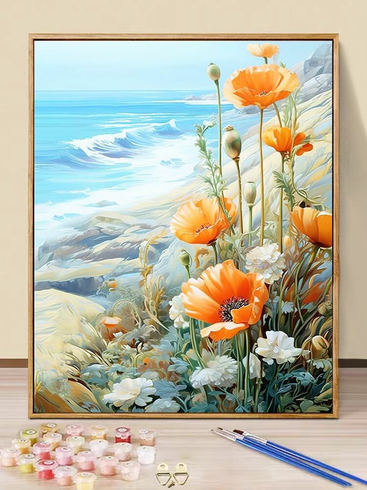 Картина по номерам 40x50 см, набор для рисования акриловыми красками на холсте, раскраска для взрослых и подростков, DIY творчество и релакс, handmade декор для интерьера, подарок ручной работы