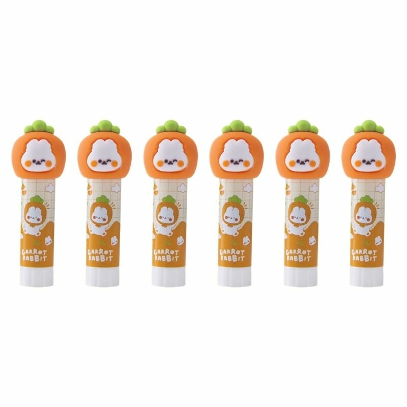 6 шт, твердый клей-карандаш высокой вязкости, стабильный после наклеивания прочных клеев для школьников