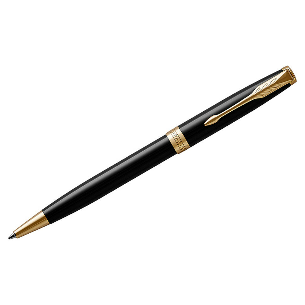 Ручка шариковая Parker "Sonnet Black Lacquer GT" черная, 1,0мм, поворот, подарочная упаковка, 240069