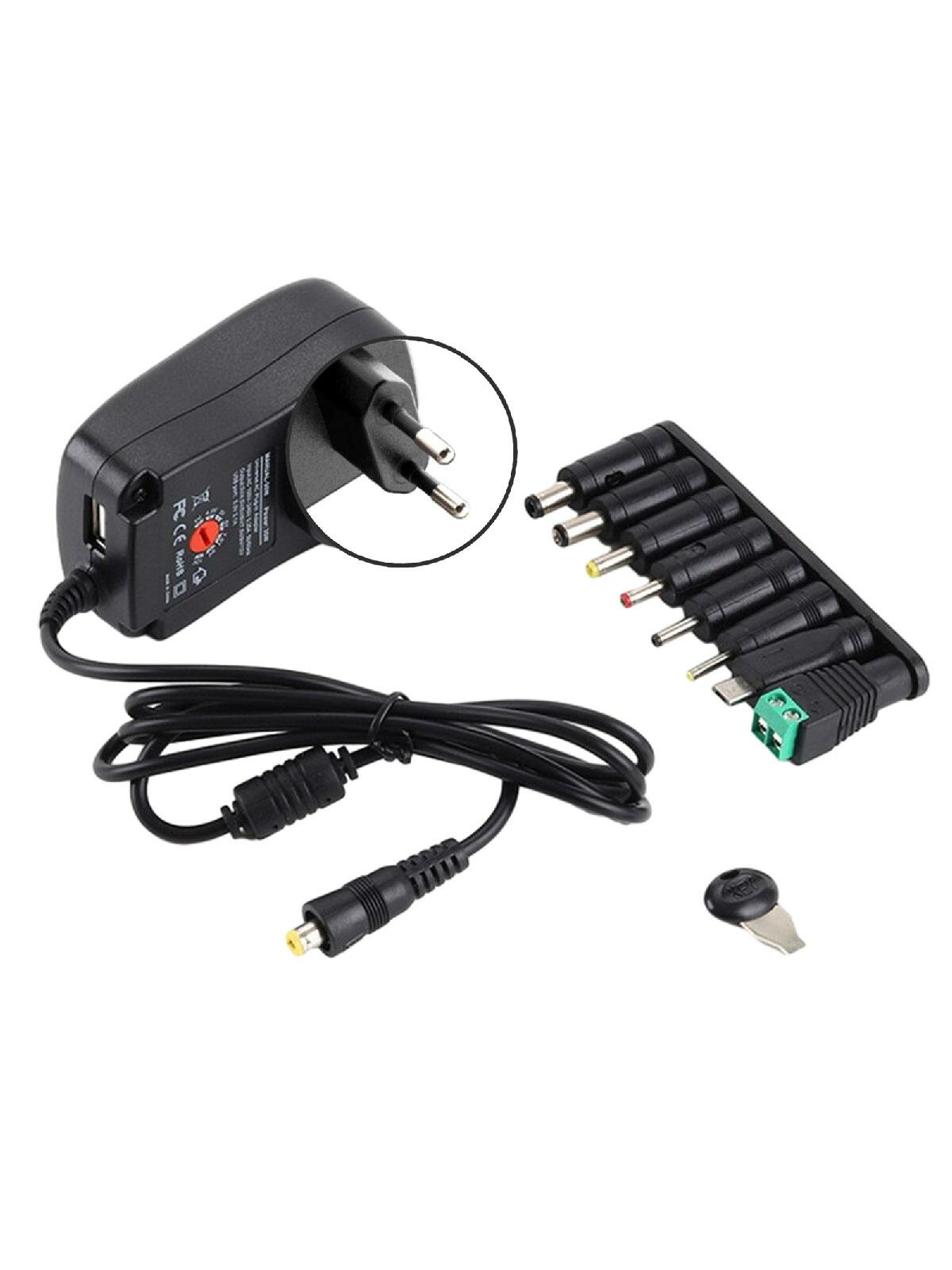 Адаптер импульсного питания AC110-240V от 3 В до 12 В с 8 шт разъемами 30 Вт