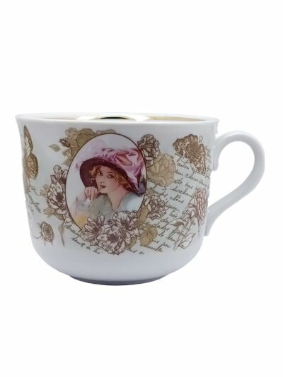 Чашка фарфоровая без блюдца 450 мл. ф. Ностальгия "Леди" Дулево