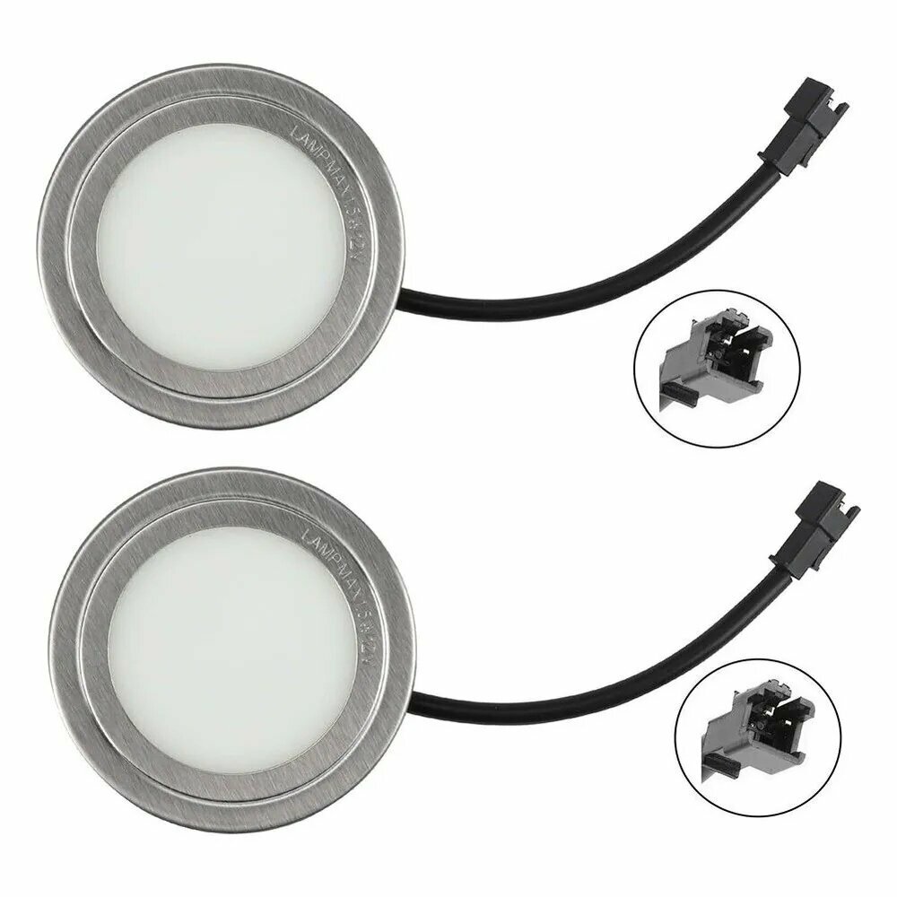 2ШТ Встроенная Лампа Вытяжки DC12V 1.5 Вт Светодиодная Лампа Вытяжки из нержавеющей Стали