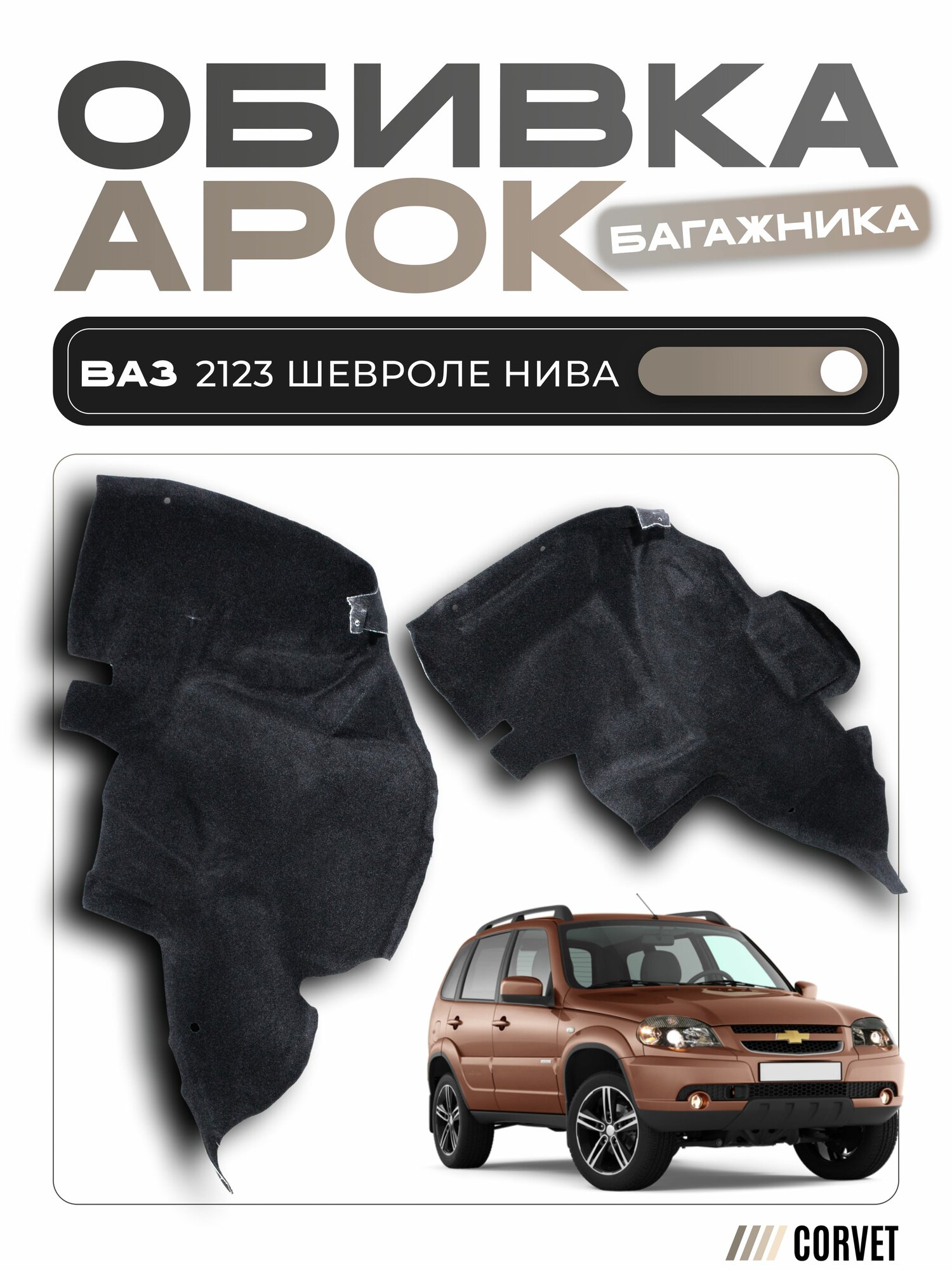 Обшивка багажника Нива Невроле, формованный комплект