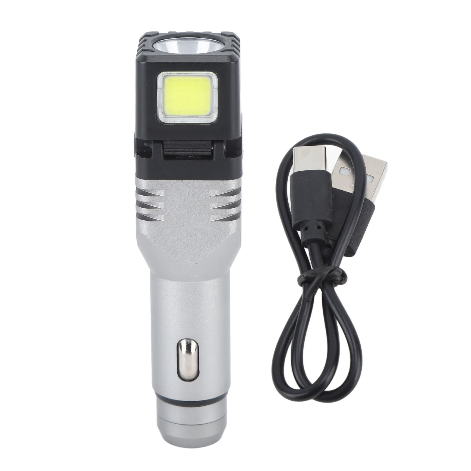 Car Plug In Flashlight Rechargeable Dual Light Source Super Bright Mini Handheld Automobile Charged Emergency Torch Single