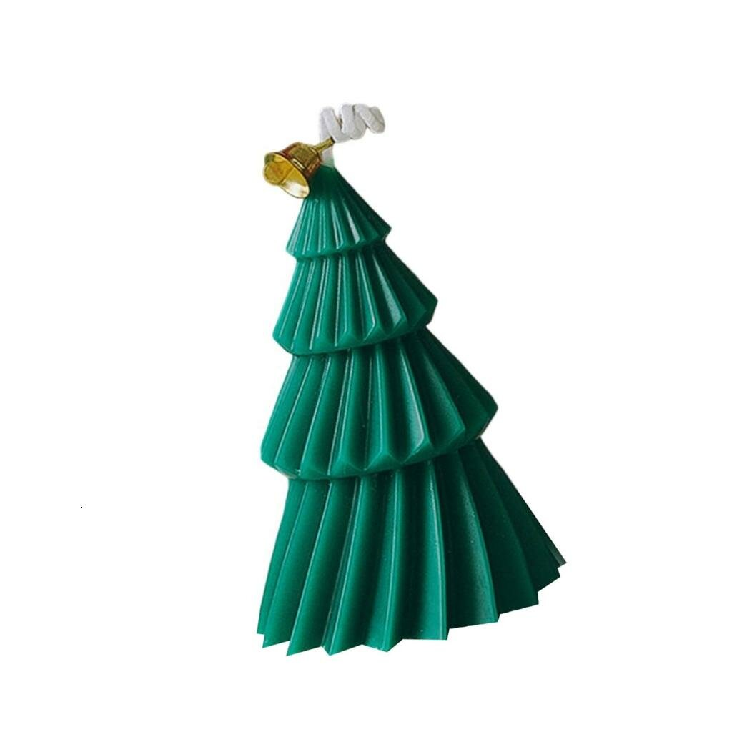 Свечка в форме рождественской елки, Оливково - зеленый