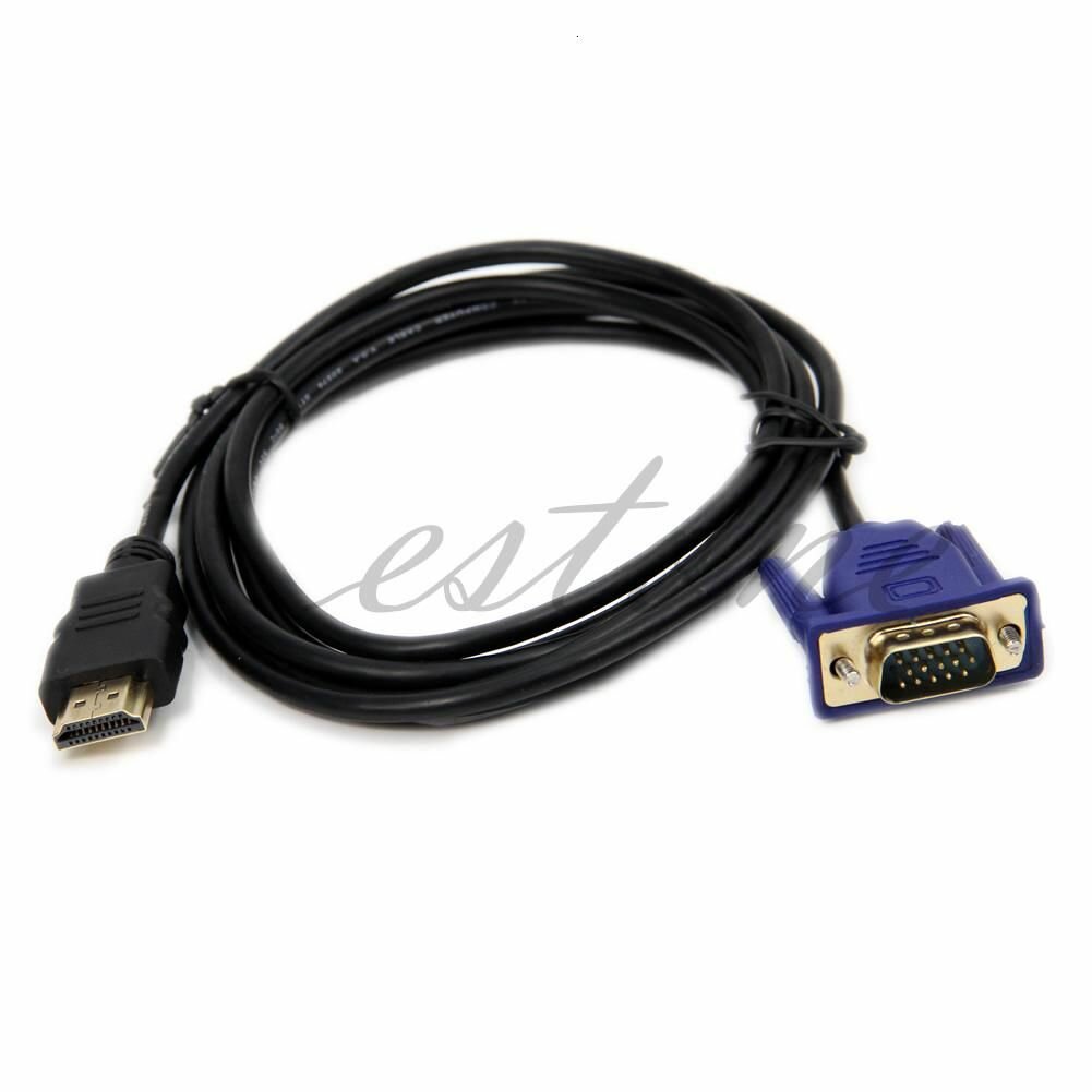 Кабель HDMI к VGA, 1080P, штекер-штекер, Черный