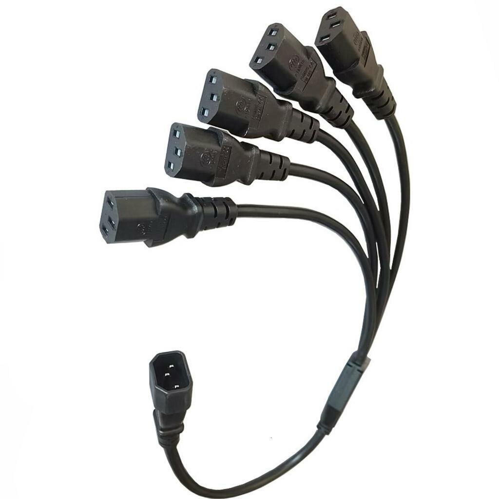 Разветвитель питания IEC320 C14–C13 1,64 фута, Один на пятерых