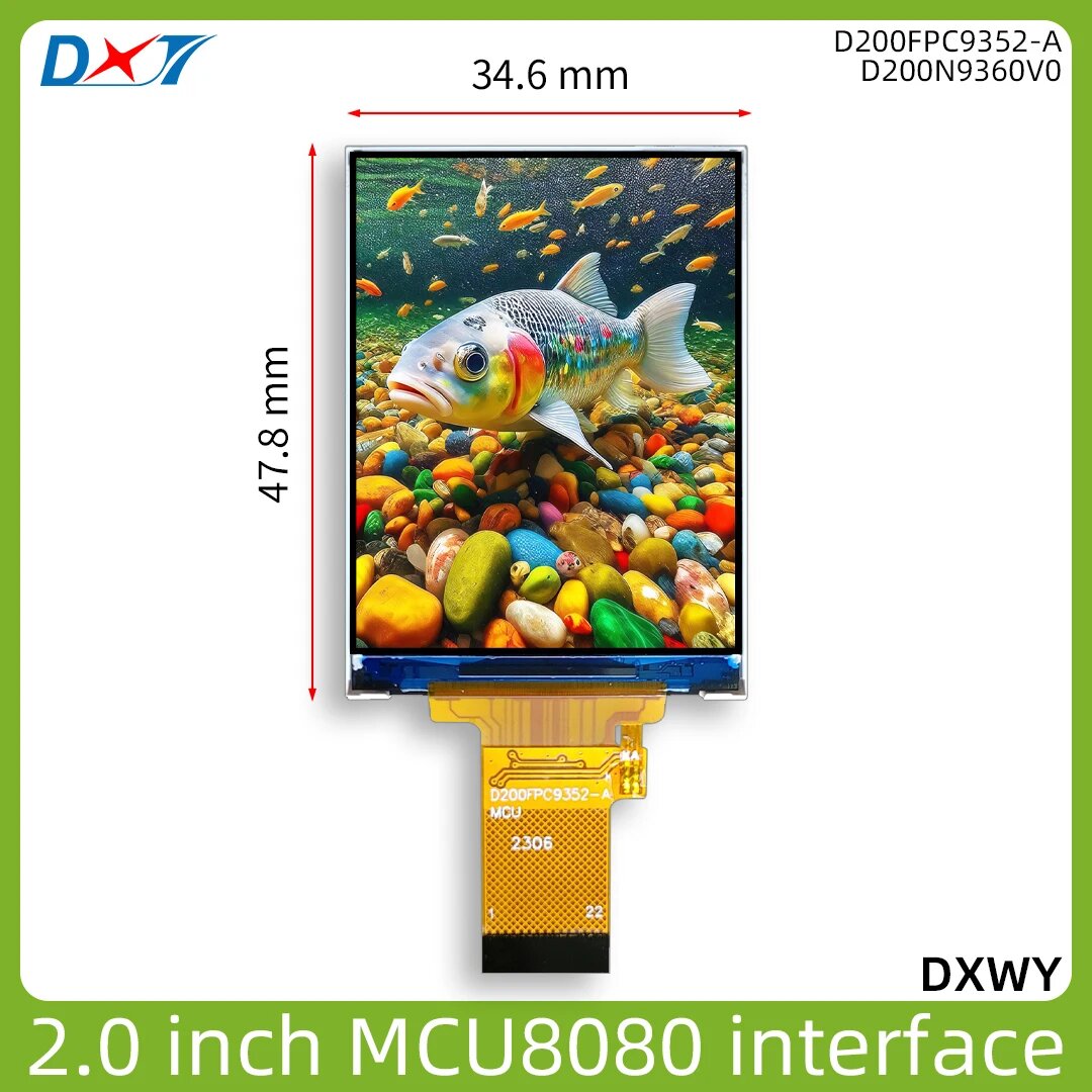 2,0-дюймовый модуль ЖК-дисплея ST7789V с разрешением 240*320 MCU 8080, интерфейс 2-дюймовый ЖК-дисплей TFT LCM ST7789